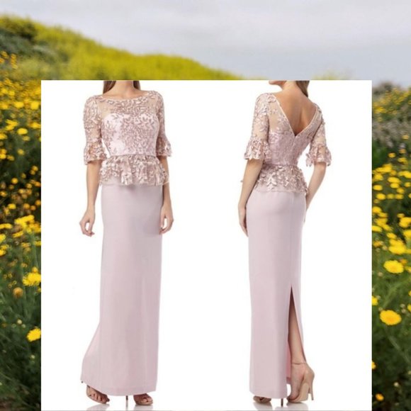 JS Collections | Dresses | Nwt Js Collections Pink Lace Illusion Neck ...